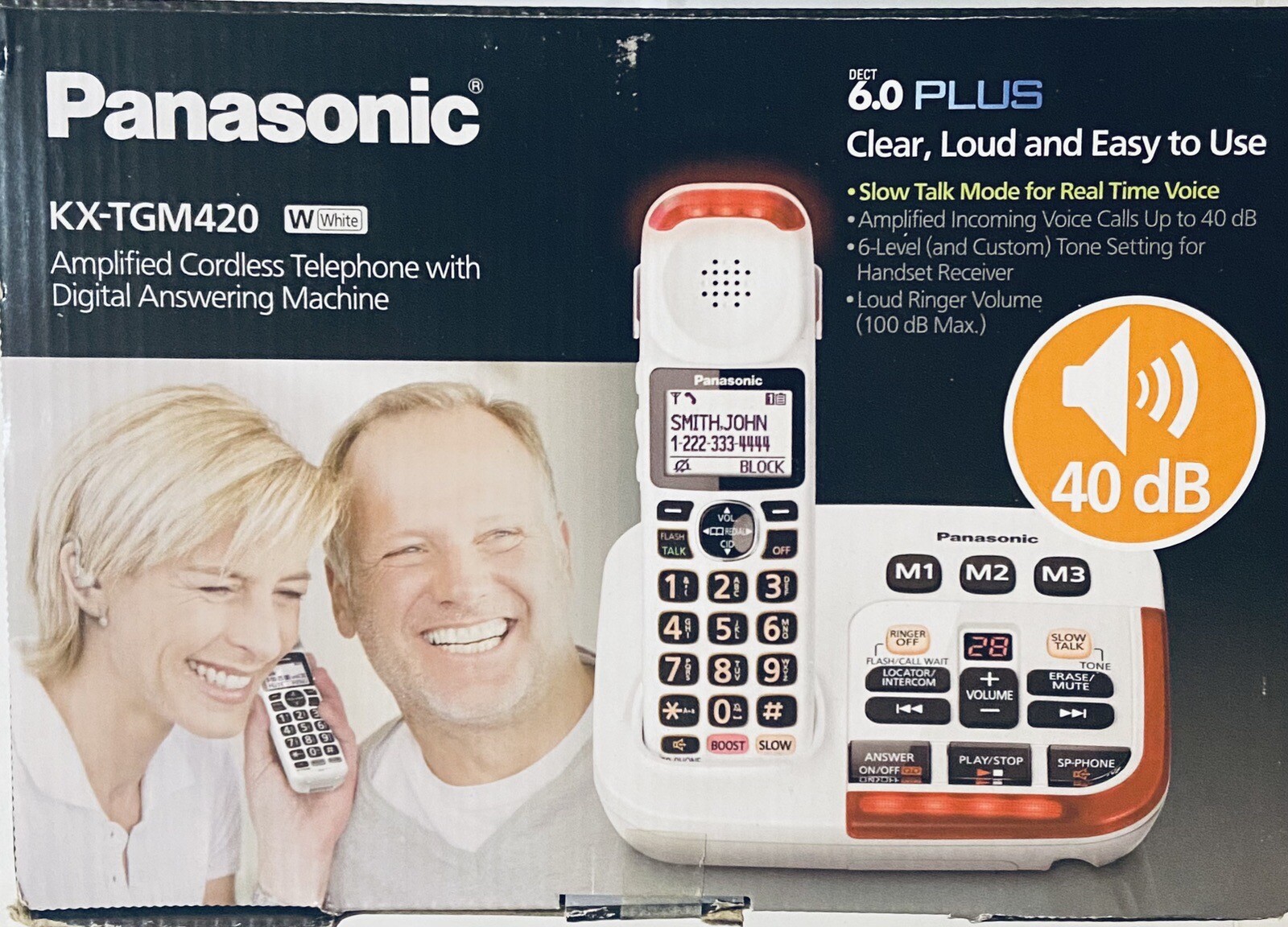 Panasonic KX-TGM420W 1 Handset Amplified Cordless Phone 885170263109| eBay