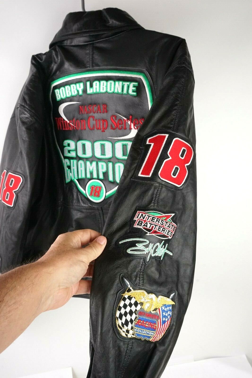 Bobby Labonte 2000 Winston Cup Champion Leather Jacket Jeff Hamilton ...