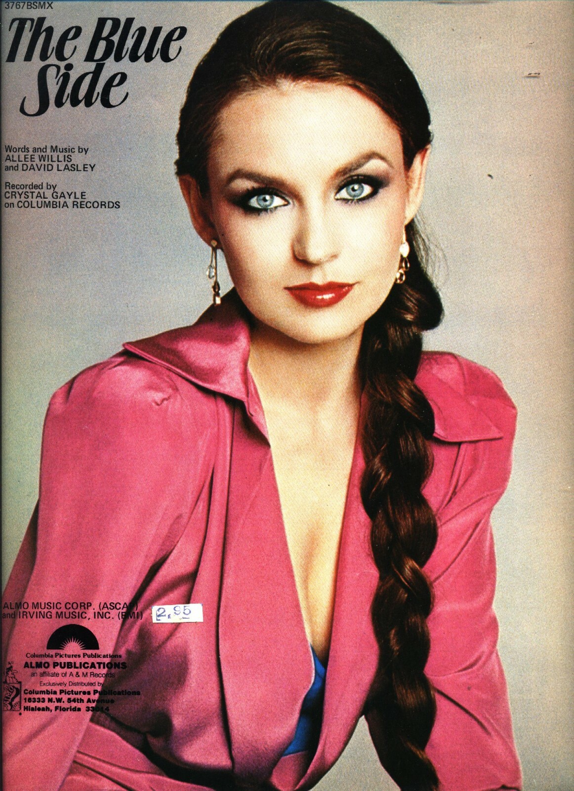 CRYSTAL GAYLE THE BLUE SIDE SHEET MUSIC-PIANO/VOCAL/GUITAR/CHORDS-1980 ...