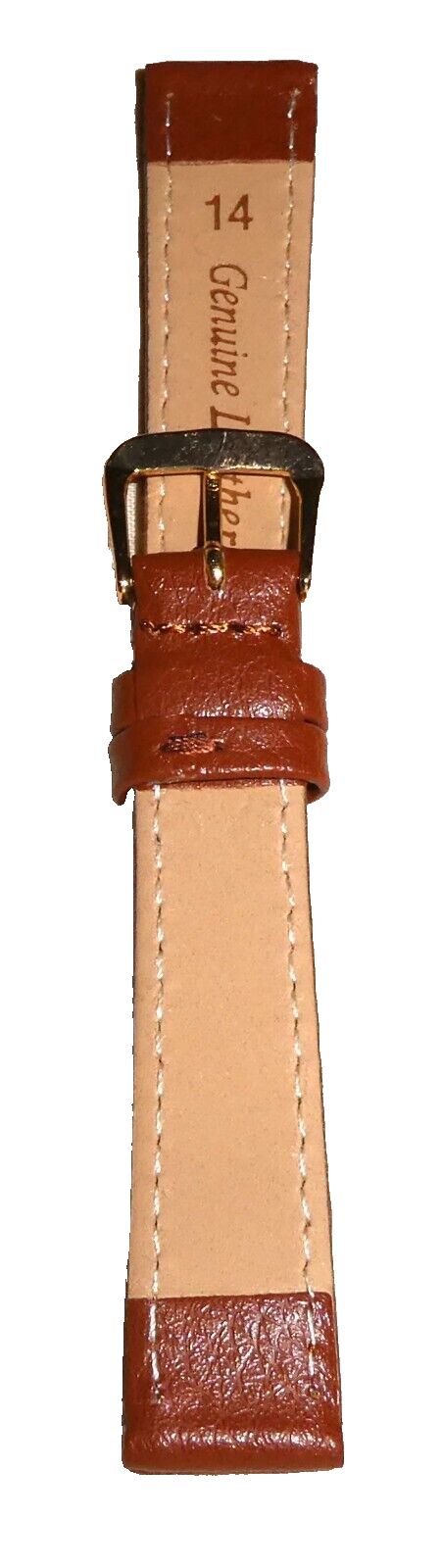 BRAND NEW TAN LEATHER WATCH STRAP (WITH FREE STAINLESS STEEL WATCH PINS ...