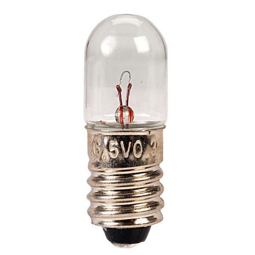 KL 10mm 6.5V Tubular Bulb Lamp Torch Bulb MES KL (E10) 300mA (Pack of 5 ...