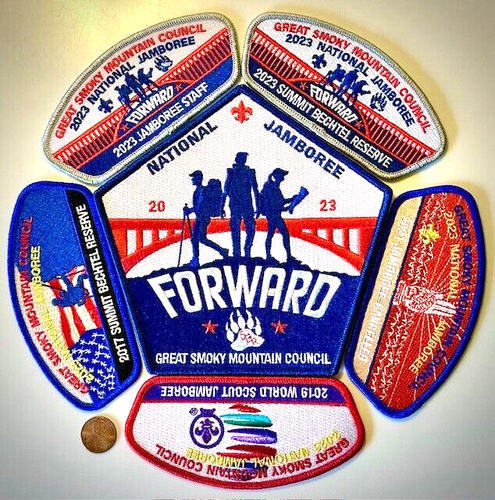 BSA OA GREAT SMOKY MOUNTAIN OA 230 CSP 2017 2021 2023 JAMBOREE STAFF 6-PATCH JSP | eBay