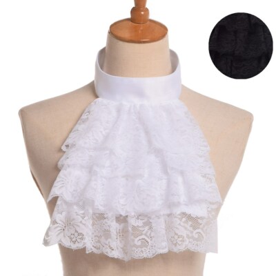 Victorian Detachable Collar Ruffle Jabot Collar Edward Renaissance ...
