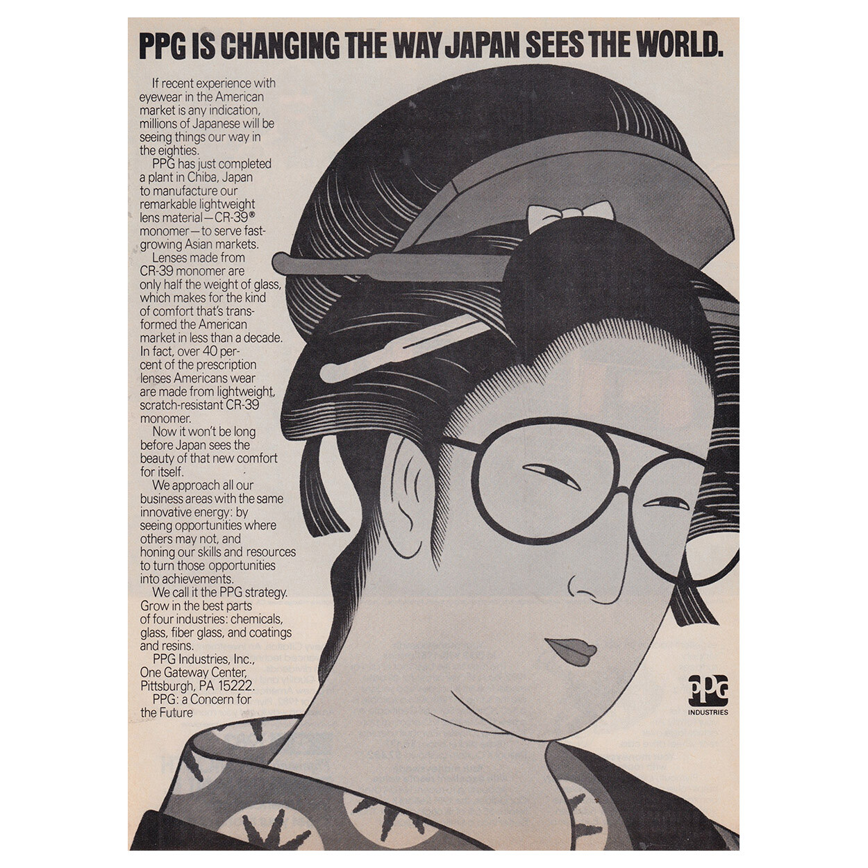 1981 PPG: Changing the Way Japan Sees the World Vintage Print Ad | eBay