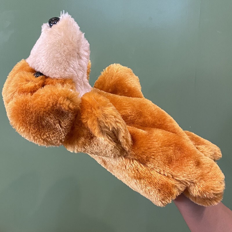 NEW Dog Cute Animals Hand Puppets Zoo Plush Toys Parent-child Games For ...