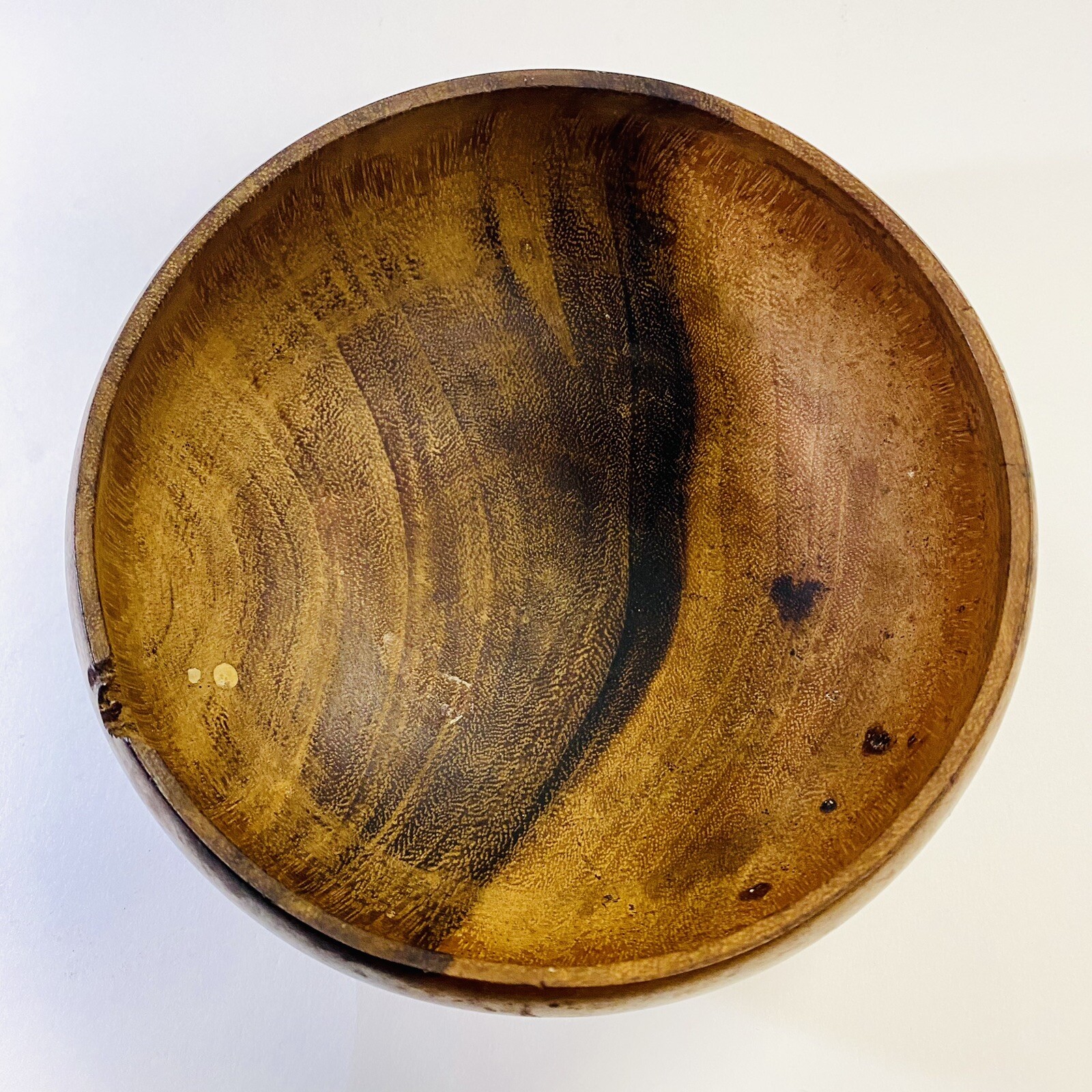 Antique Hawaiian Milo Wood Bowl Circumference 24" Opening 6.75" Height ...