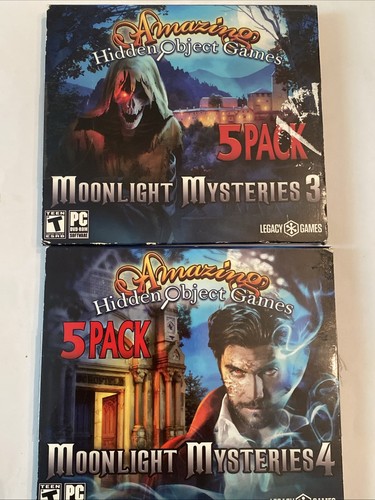 LOT - Amazing Hidden Object Games - Moonlight Mysteries 3 + 4 PC 5 FVD ...