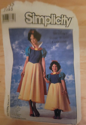Simplicity 7735 Disney's Snow White Costume PATTERN Sz Misses' 14-16 ...