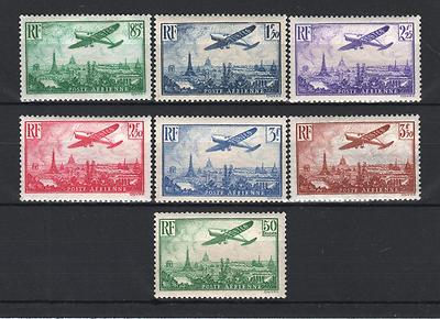 France Stamp Air 8/14 " Plane Flying Over Paris 7 Stamps " New Xx Ttb ...