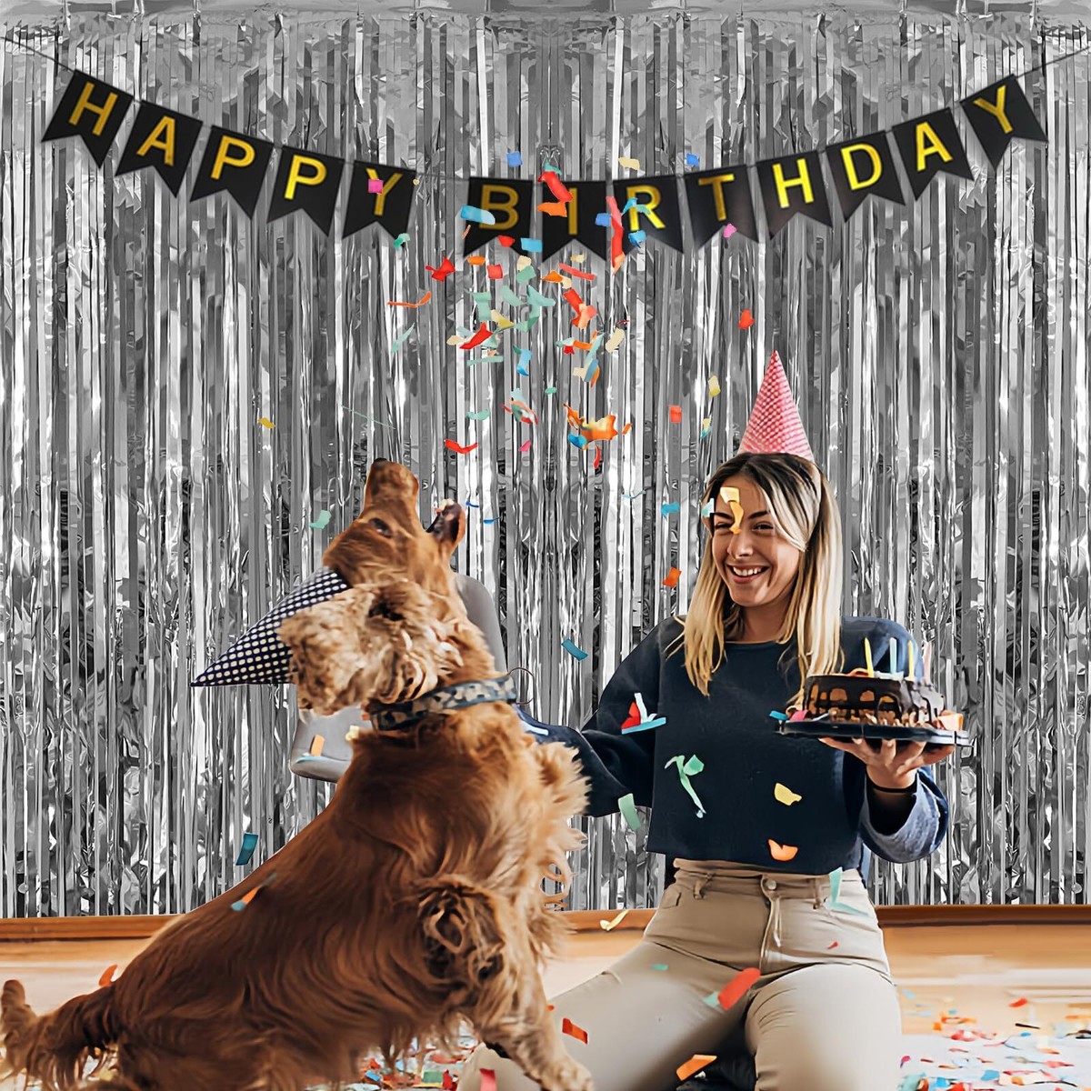 Party Backdrop Party Streamers Tassel Backdrop Tinsel Birthday Backdrop ...