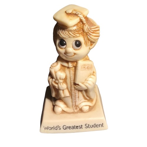 Vintage Worlds Greatest Student Plato Book By R & W Berries Statue ...