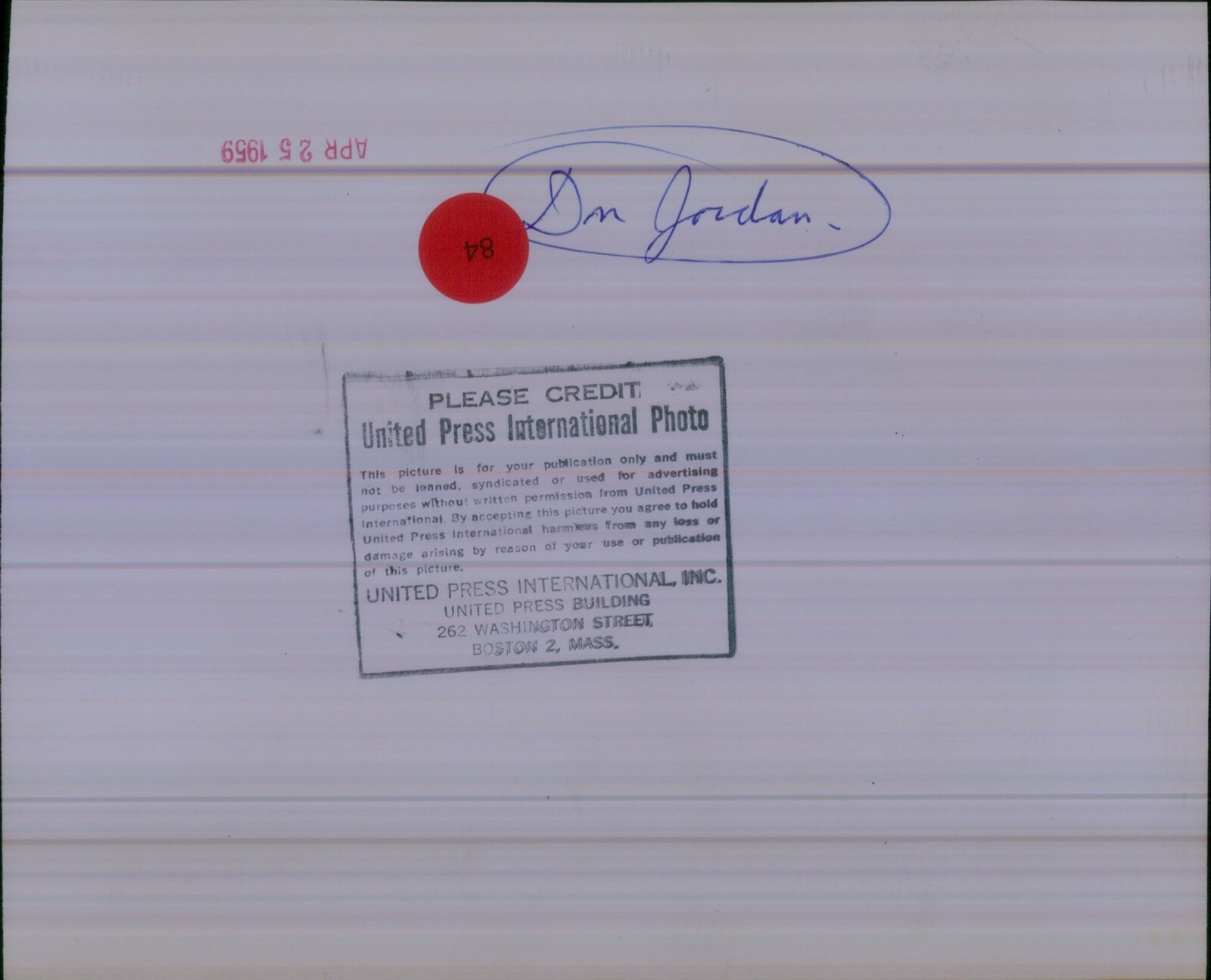 LG867 1959 Wire Photo VIRGIL AKINS DON JORDAN Welterweight Boxing ...