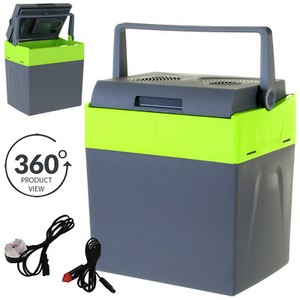 30L PORTABLE COOL BOX ELECTRIC COOLER CAR VAN FRIDGE WITH 12V & 240V ...