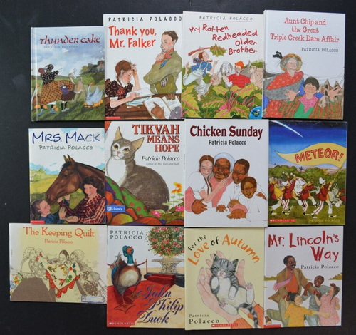 Lot 12 Patricia Polacco Picture Books Thundercake Mr.Falker Katz and ...