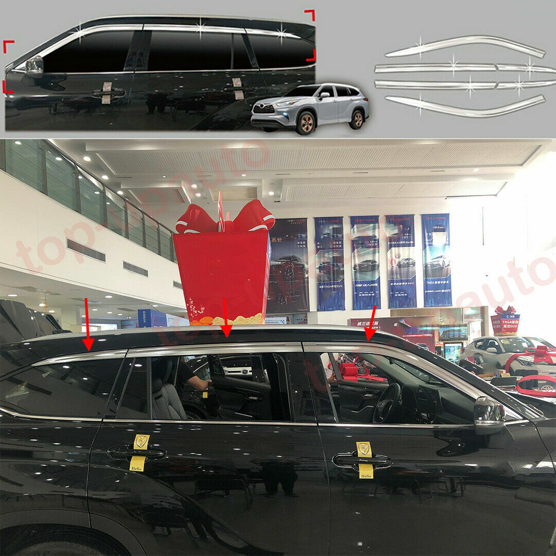 For Toyota Highlander 2020-2022 Chrome Window Visor Vent Shades Sun ...