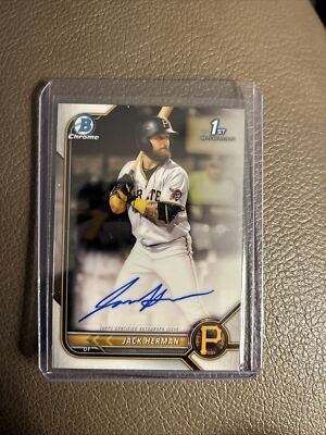 2022 Bowman Chrome Prospect Autographs Jack Herman Auto Pittsburgh ...