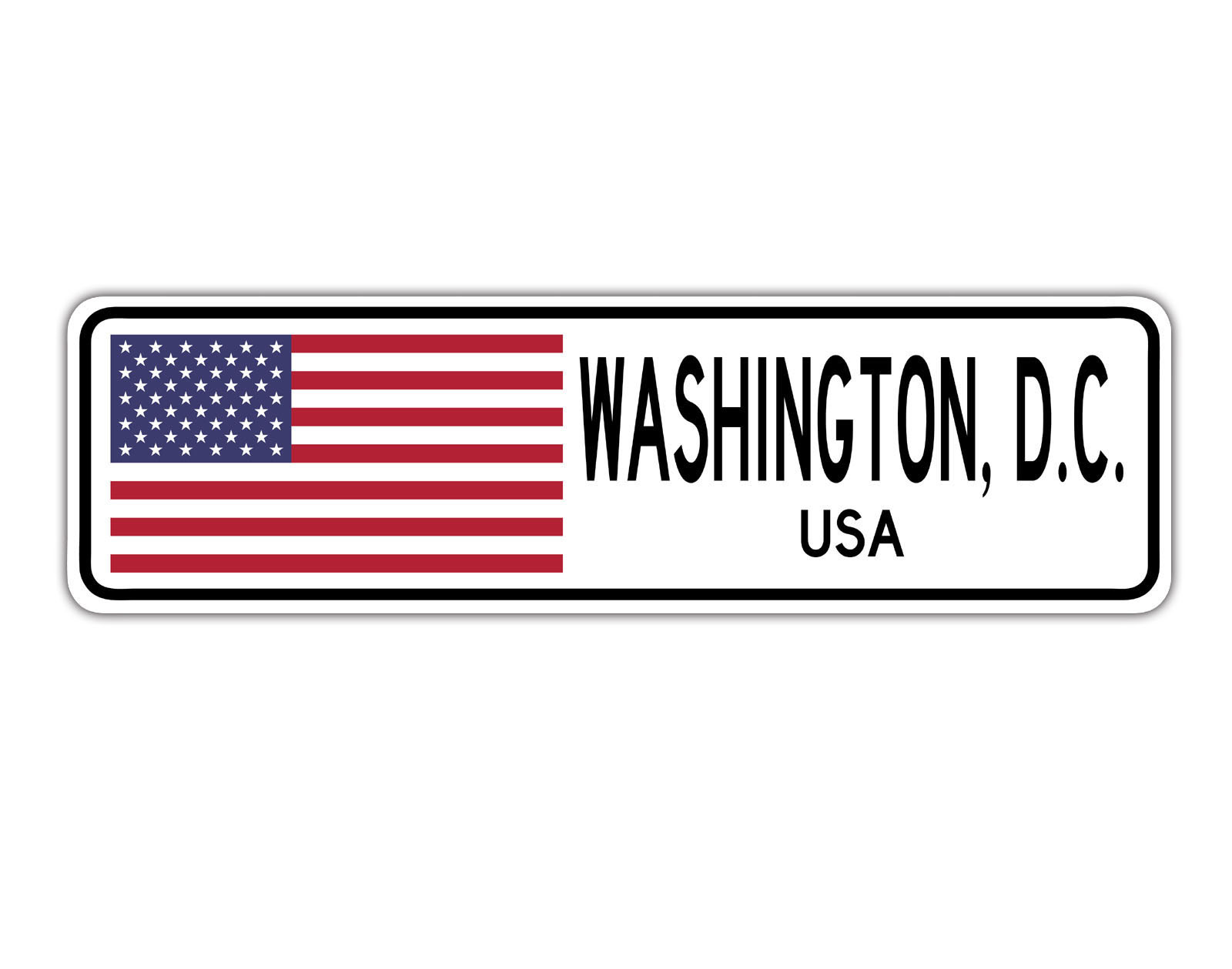 Washington Dc,United State Street Sign American Flag City Country Road ...