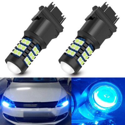 LED DRL Driving Daytime Running Light Bulb Kit 3157 3156 4157 8000K Ice ...