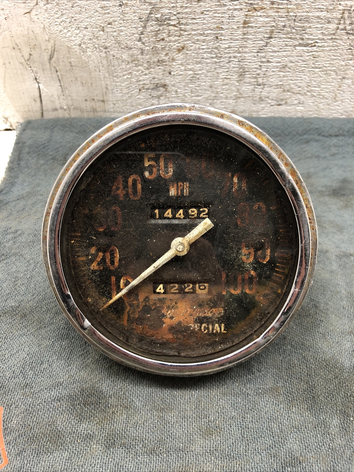 Harley Police Speedometer 100 MPH Panhead Shovelhead Servi-Car OEM ...