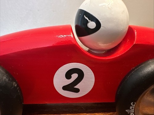 Vintage Vilac Race Car Toy Wood Red Lacquer NO 2 A049130 | eBay