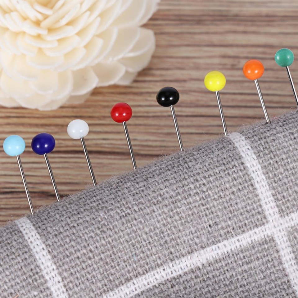 Mini Travel Sewing Kit Bobbin Winder Pin Accessories Glass Head Pins ...