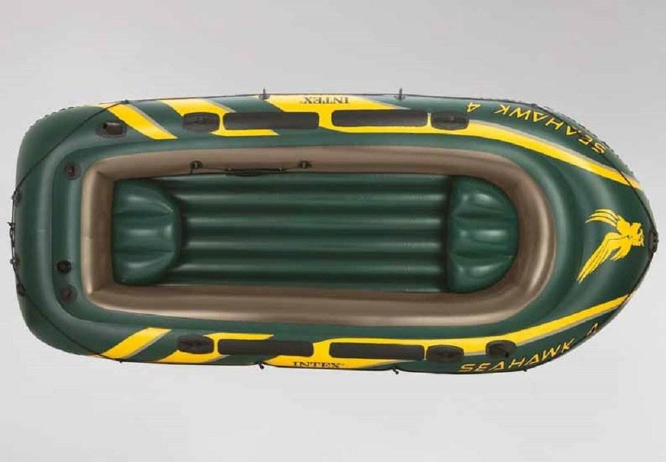INTEX Seahawk 4 Inflatable Rafting/Fishing Boat Set (Open Box ...