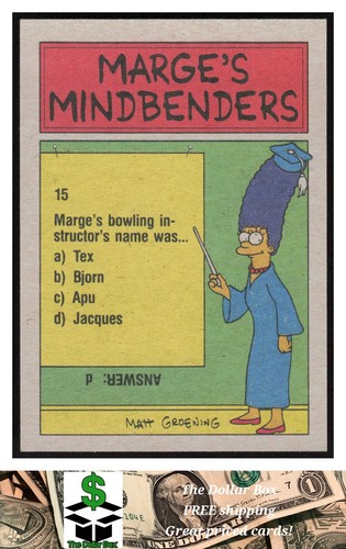 1990 Topps The Simpsons #38 It's the Bart Simpson Show, starring Bart ...