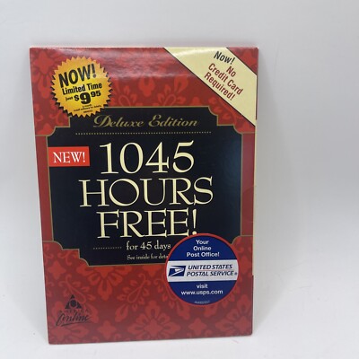 AOL Deluxe Edition 1045 Hours Free Promotional Disc | eBay