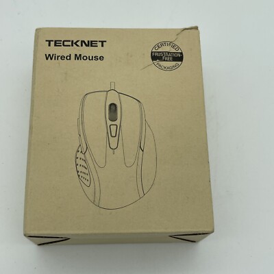 TECKNET mouse Wired USB connection 6Button Model UM013 Gray | eBay