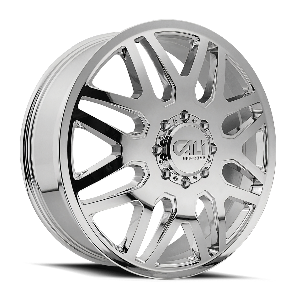 (Set-6) Cali Off-Road Invader Dually 22x8.25 8x200 115mm Chrome Wheels ...