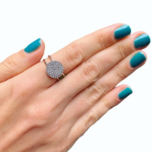 14k Yellow Gold Natural Diamond Disc Band Engagement Ring For Women | eBay