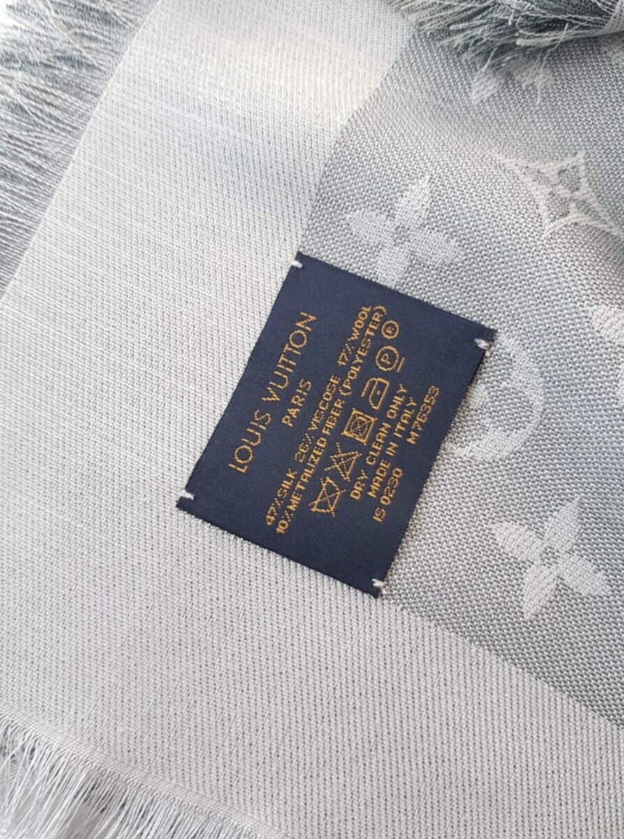 Louis Vuitton Grey Silver Griggio Azurro Monogram Logo LV Louis Vuitton Grey Silver Griggio Azurro Monogram Logo LV