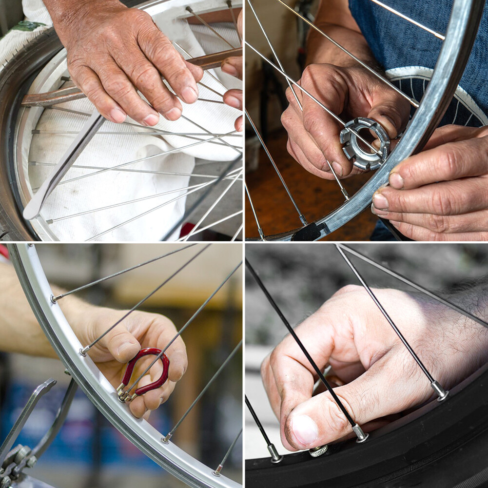 6pcs/set Wheel Alignment Tightening MTB Tyre Lever Bike Spoke Wrench ...