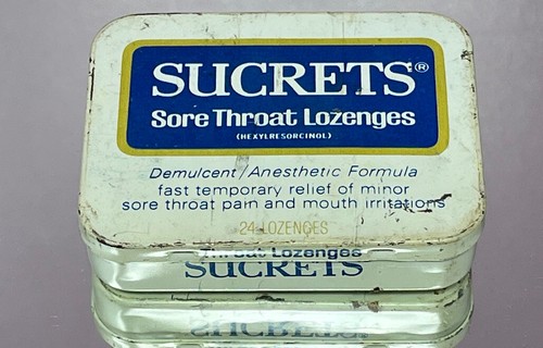 Vintage Sucrets Sore Throat Lozenges Tin Box Collectible American ...