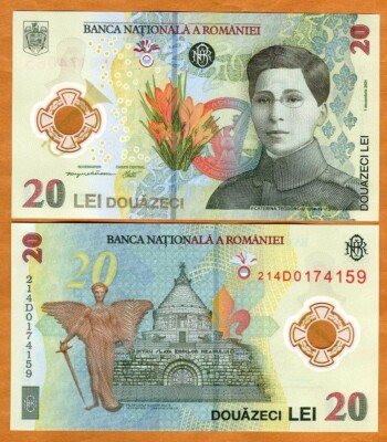 Romania, 20 Lei, 2021, POLYMER, P-New, UNC New Design | eBay