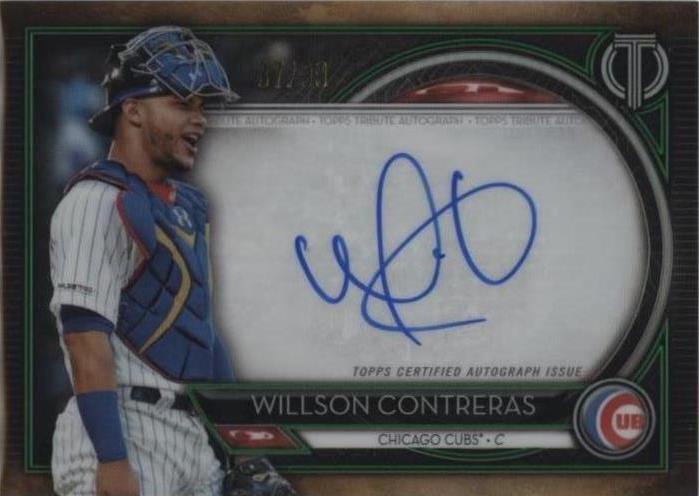 2020 Topps Tribute - Tribute Autographs Willson Contreras #TA-WC Green ...