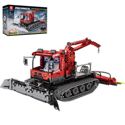 Snow Groomer Building Blocks Set, RC Remote Control Snow Plow Toy ...