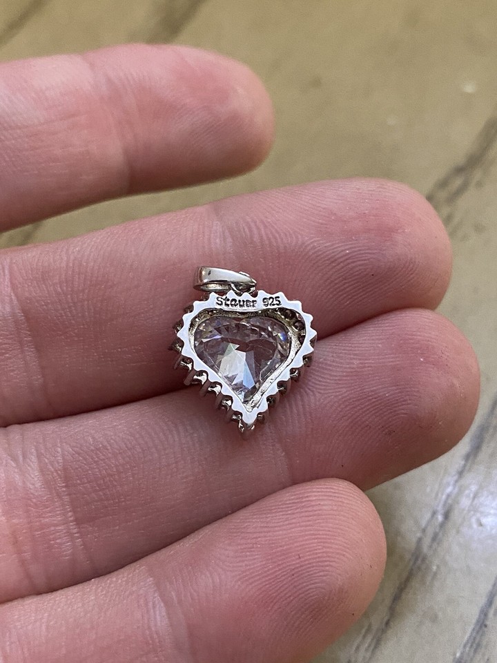 Stauer Designer Signed 925 Sterling Silver Clear CZ Cubic Zirconia ...