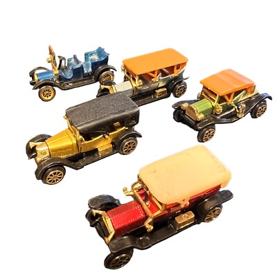 Lot Of 5 Die Cast - 1910 Model T Ford, 1914 Prince Henry, 1907 Peugeot ...