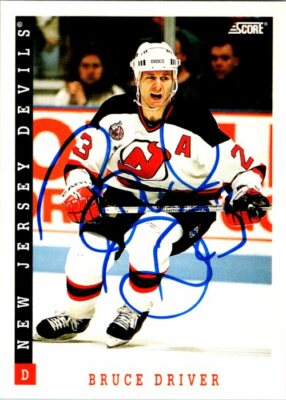 Bruce Driver New Jersey Devils Hand Signed 1993-94 Score Hockey Card ...