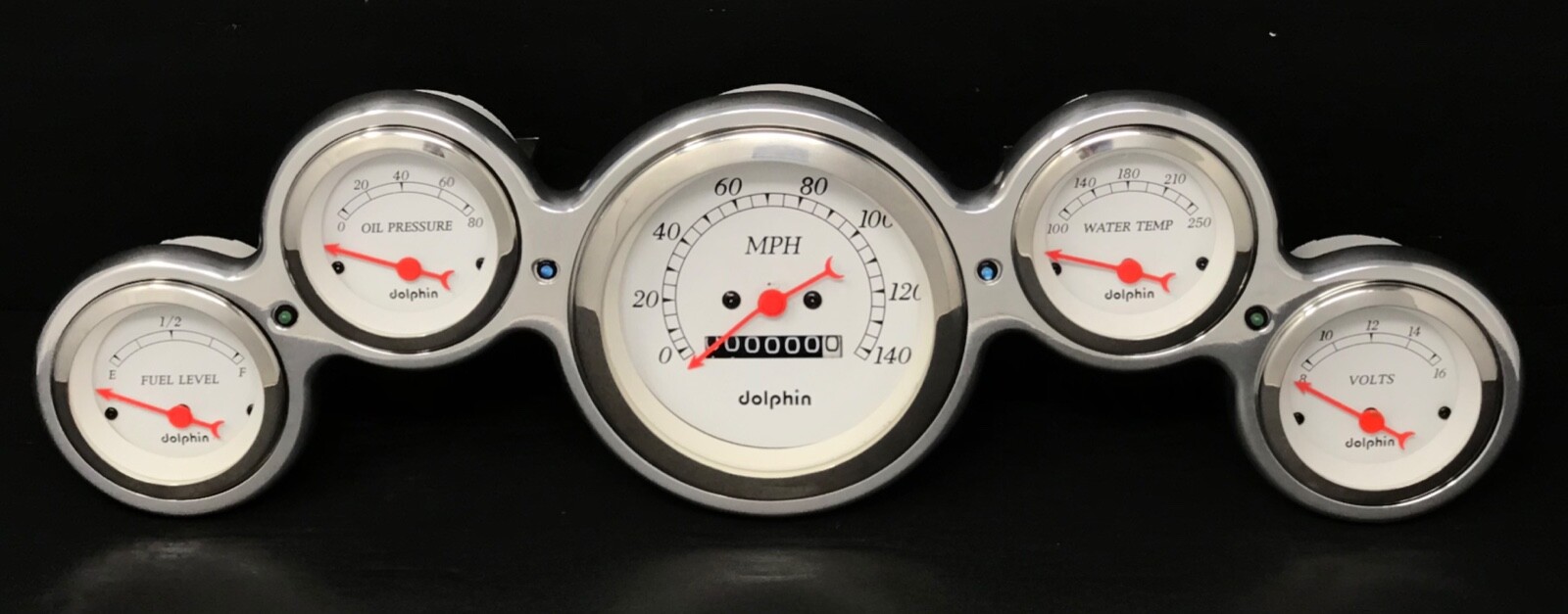 5 Gauge Hot Rod Street Rod Universal Dash Panel Mechanical White | eBay