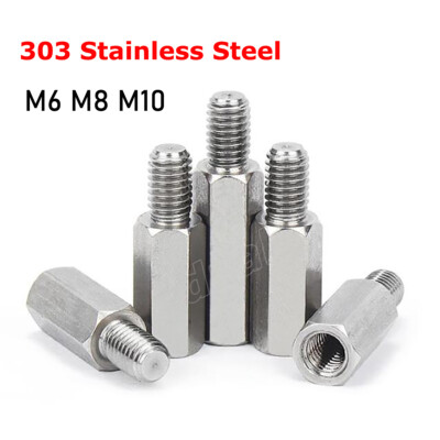 M6 M8 M10 303 Stainless Hex Male-Female Spacers Standoff Pillar PCB ...