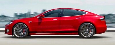 Tesla Model S 2012-2024 Custom DUAL MOTOR Side Vinyl Decal Set Electric ...