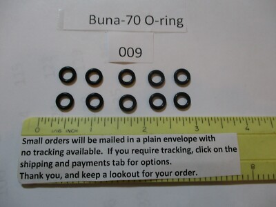 009 O-ring. 7/32" ID x 11/32" OD x 1/16" thick. Buna-70. Quan 10. | eBay