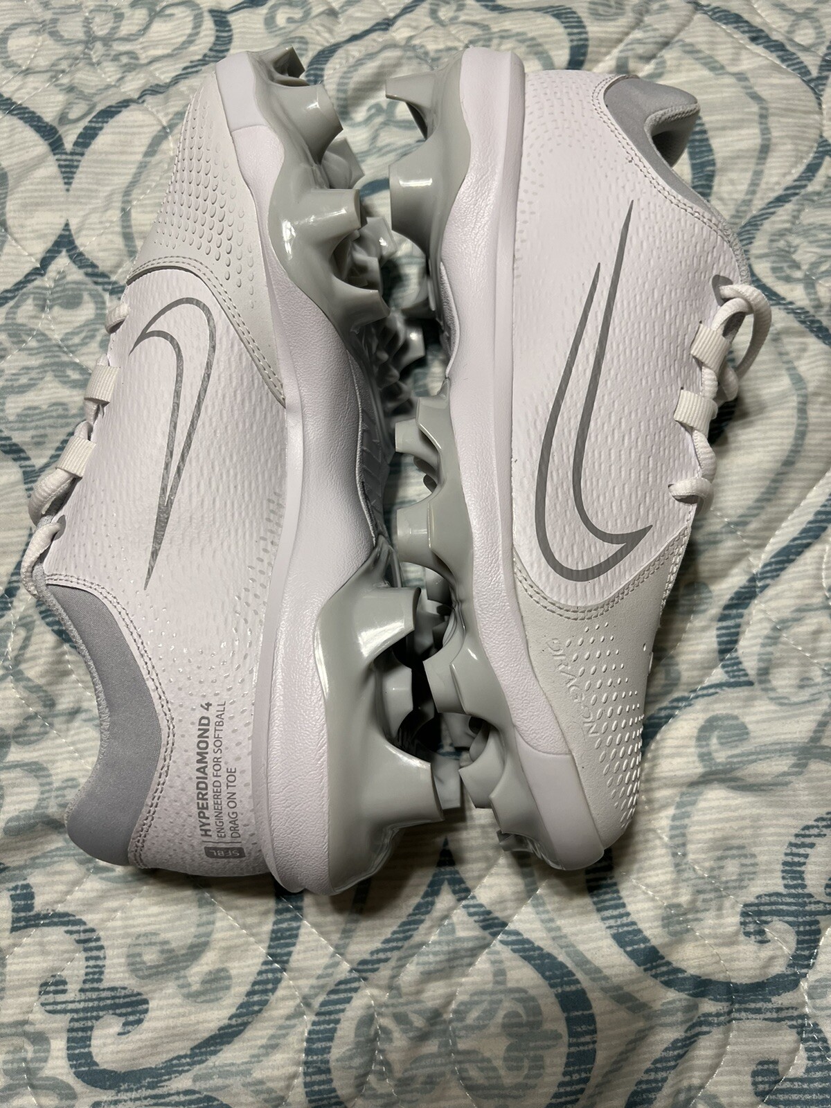 Nike Hyperdiamond 4 Pro Molded Softball Cleats GRAY | WHITE SZ 5.5 for ...
