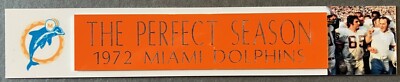 THE PERFECT SEASON 1972 MIAMI DOLPHINS NAME PLATE | eBay