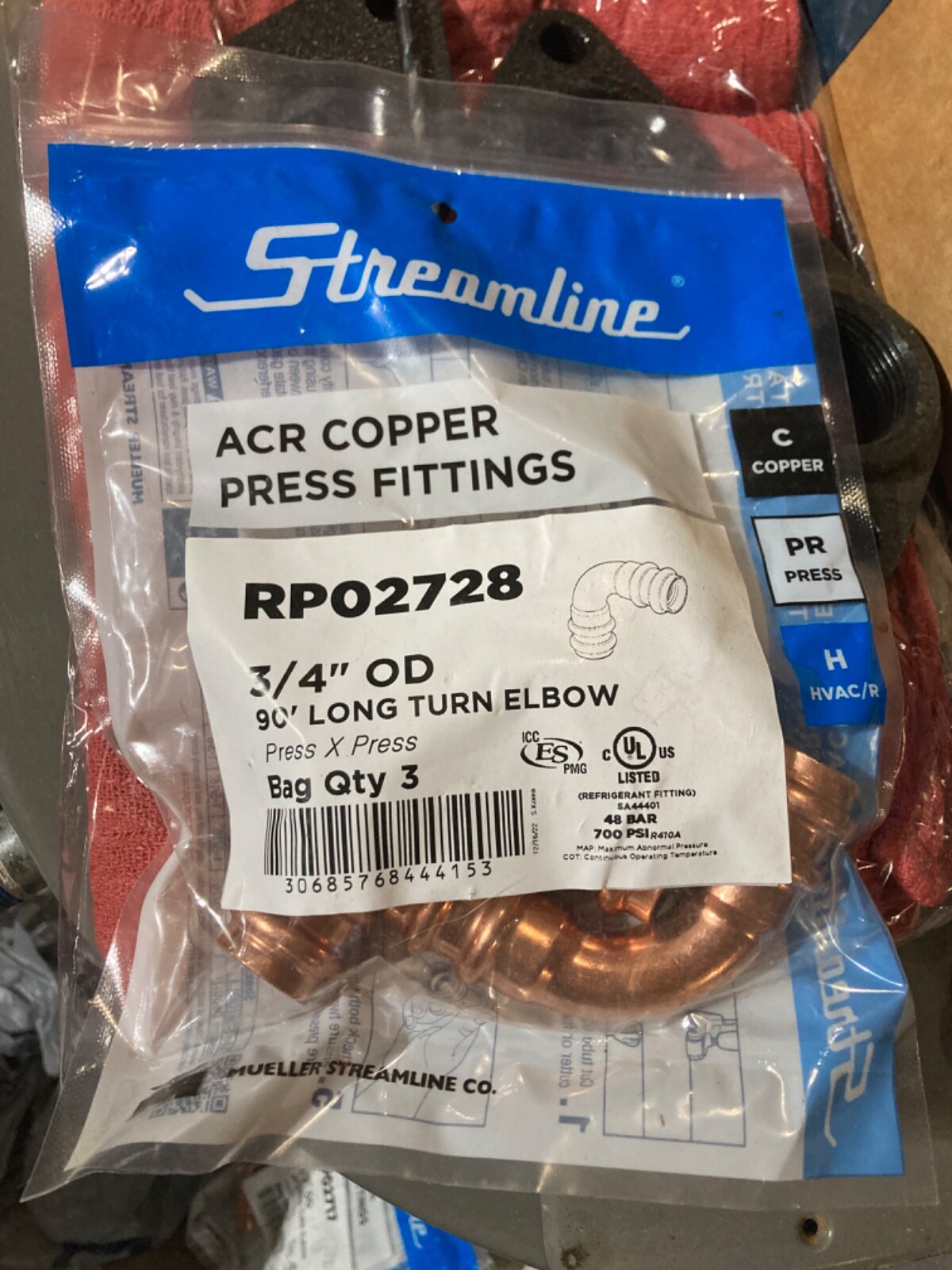3 pack 3/4” streamline acr refrigeration press 3/4" 90's RP02728 | eBay