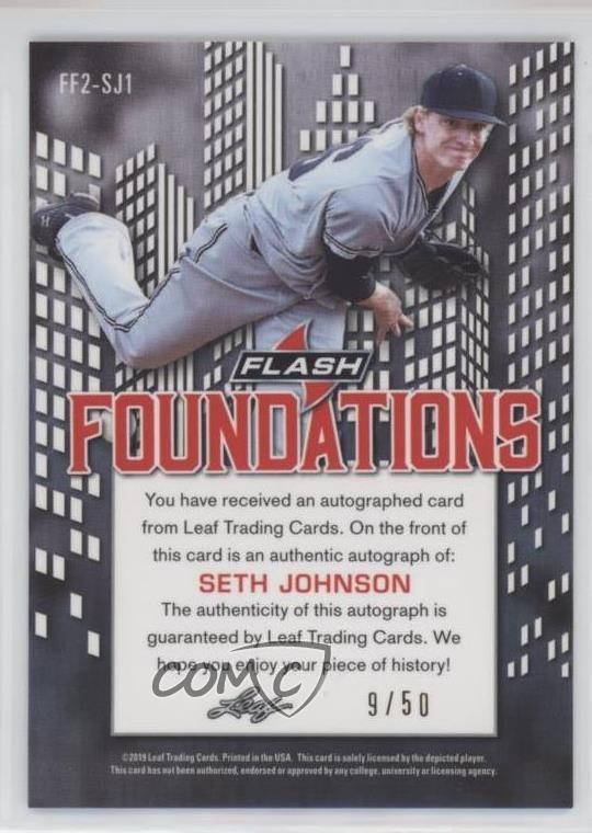 2019 Leaf Flash Foundations Blue /50 Seth Johnson #FF2-SJ1 Auto | eBay