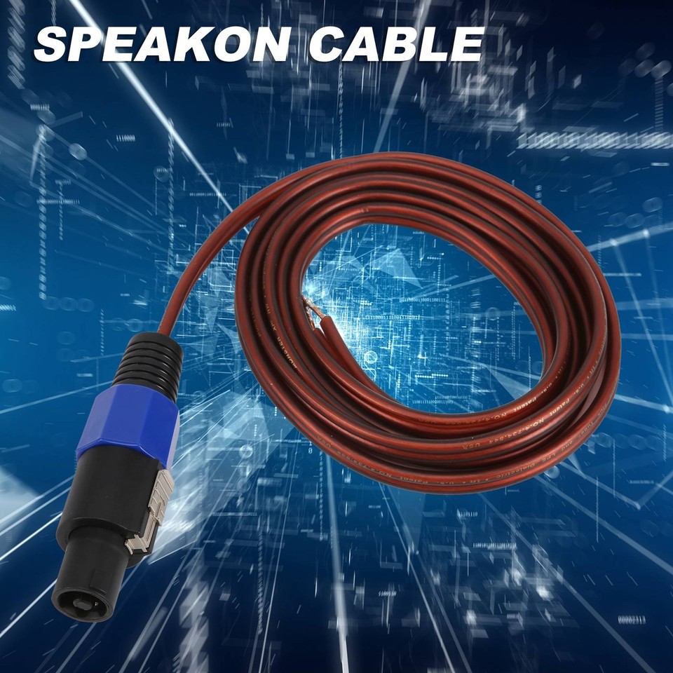 4X(Speakon Speaker Cable Bare Wire Open End Cable, Speakon to Speaker ...
