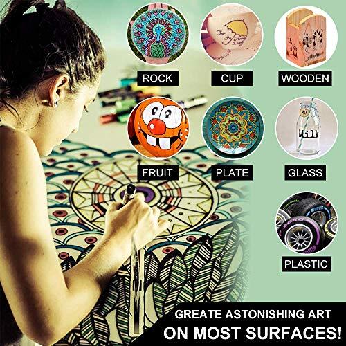 48 Pack Write On Anything Paint pens for Rock Wood Metal Plastic Glass ...